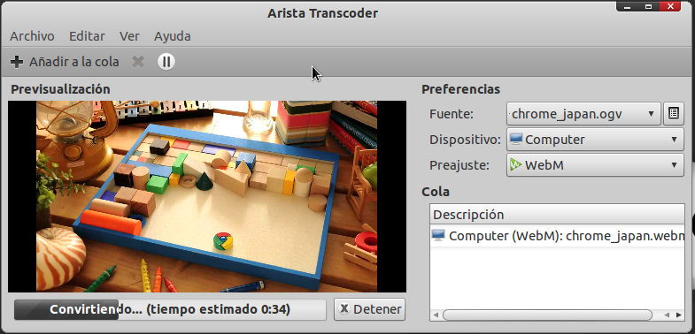 Conversores de video a WebM (VP8 de Google) | Cambia de SO